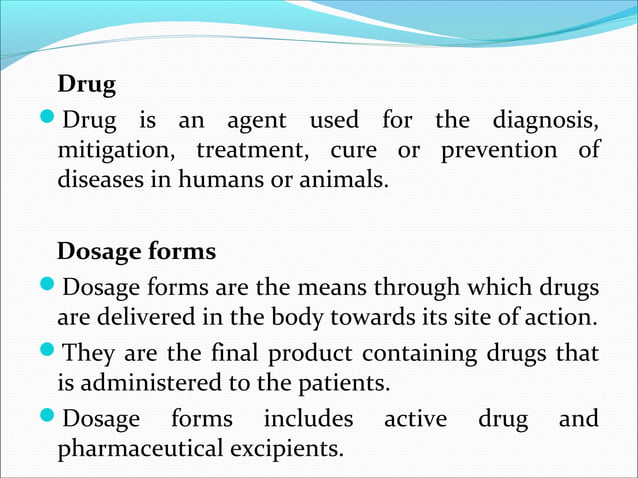 Drug Dosage Forms | PPT | Skin and Dermatology | Diseases and Conditions