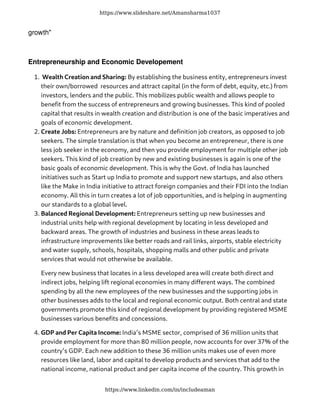 Entrepreneurship & Entreprenurs Unit I | PDF
