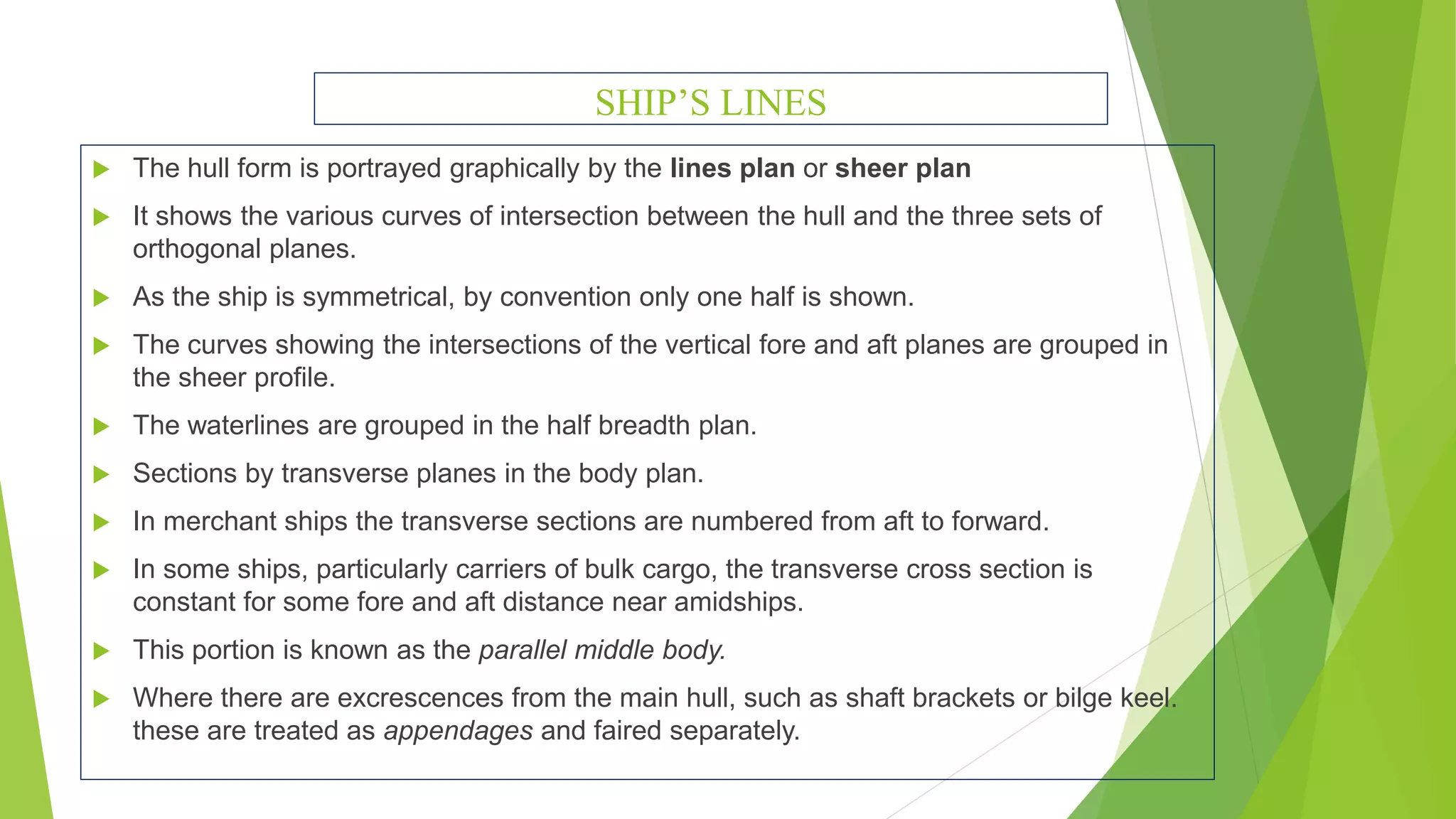 NAVAL ARCHITECTURE- GEOMETRY OF SHIP | PPTX