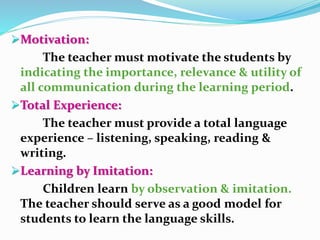Aims and Objectives of Teaching English | PPTX