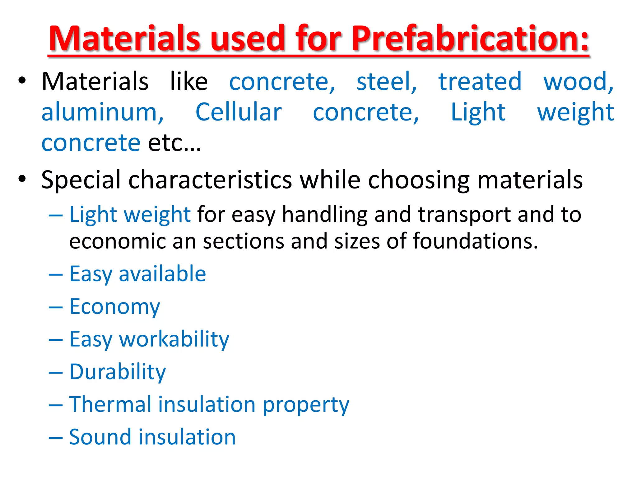 prefabricated Structures | PPTX
