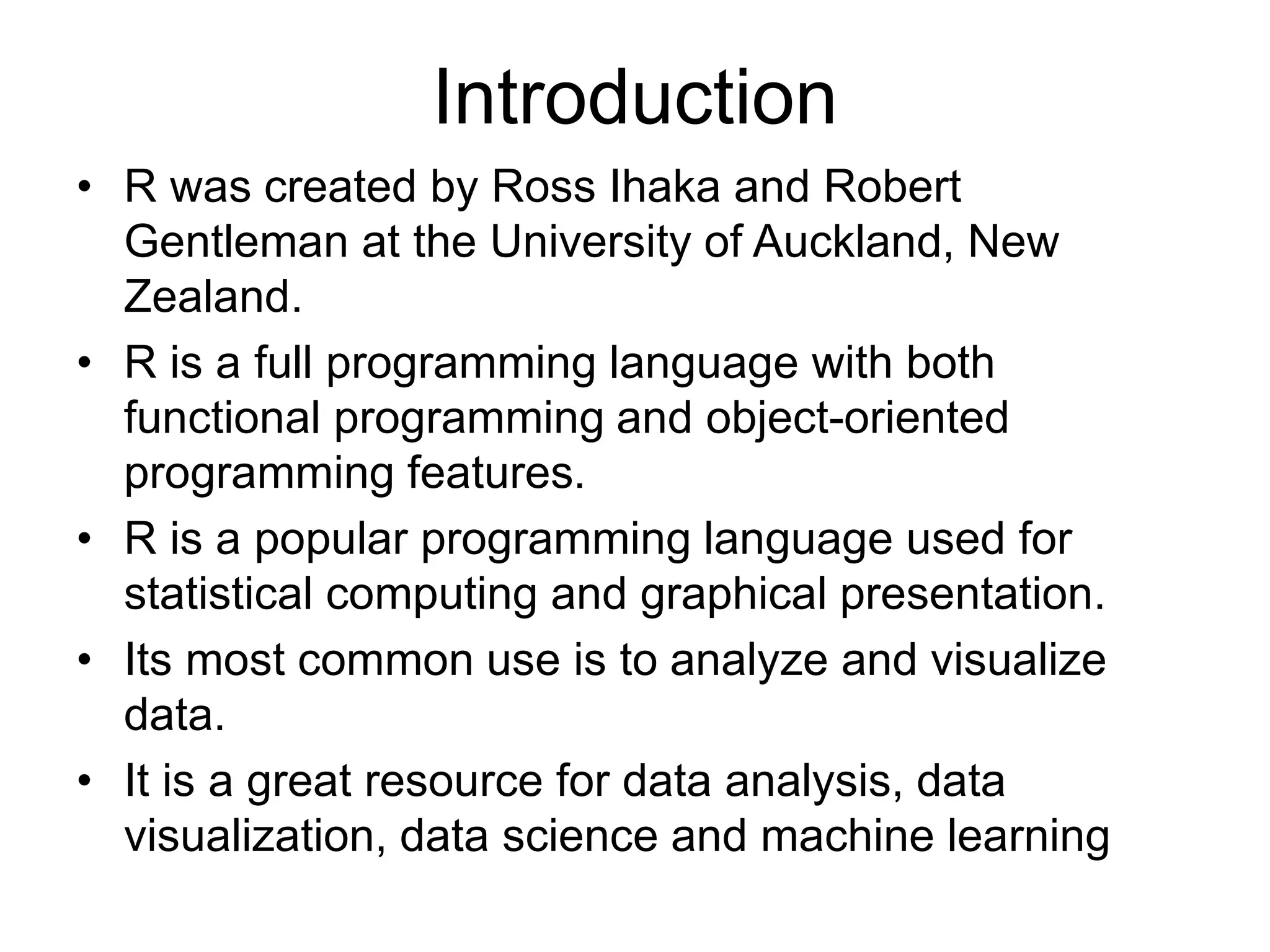 Unit I - 1R introduction to R program.pptx
