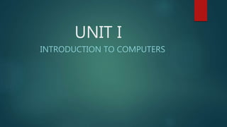 Introduction of Computers | PPT