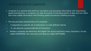 Introduction of Computers | PPT