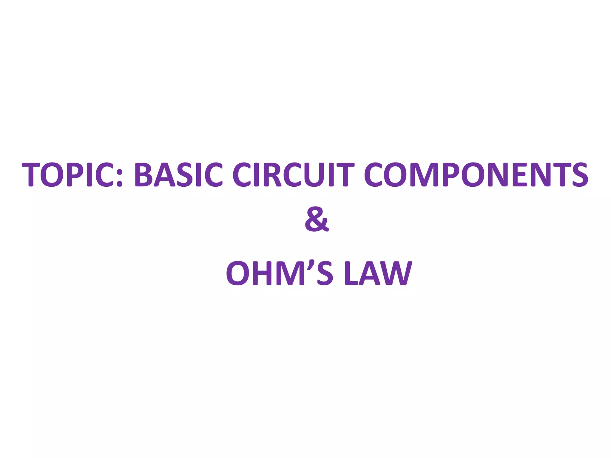 Unit I - Basic Electrical and Electronics Engineering | PPT