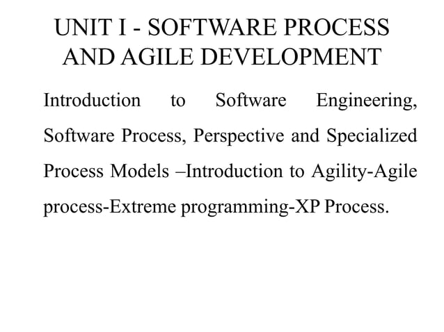 CS8494 SOFTWARE ENGINEERING Unit-1 | PPTX