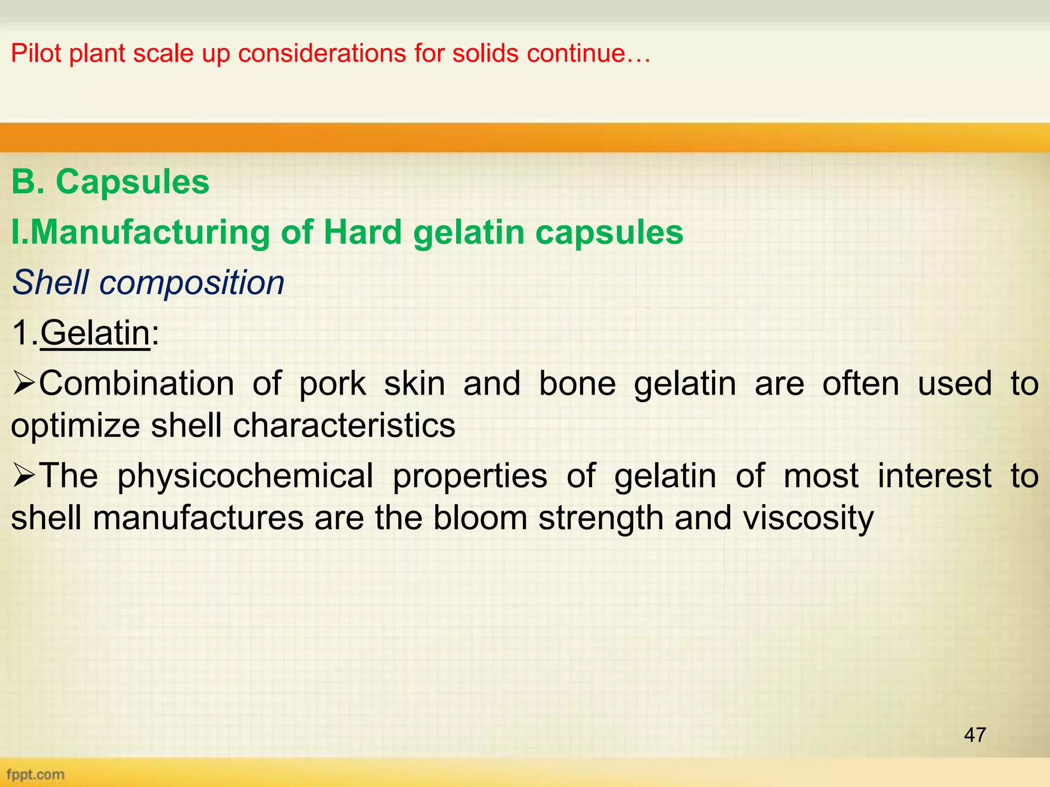 Pilot plant and scale up considerations for solids | PPT