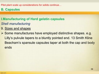 Pilot plant and scale up considerations for solids | PPT
