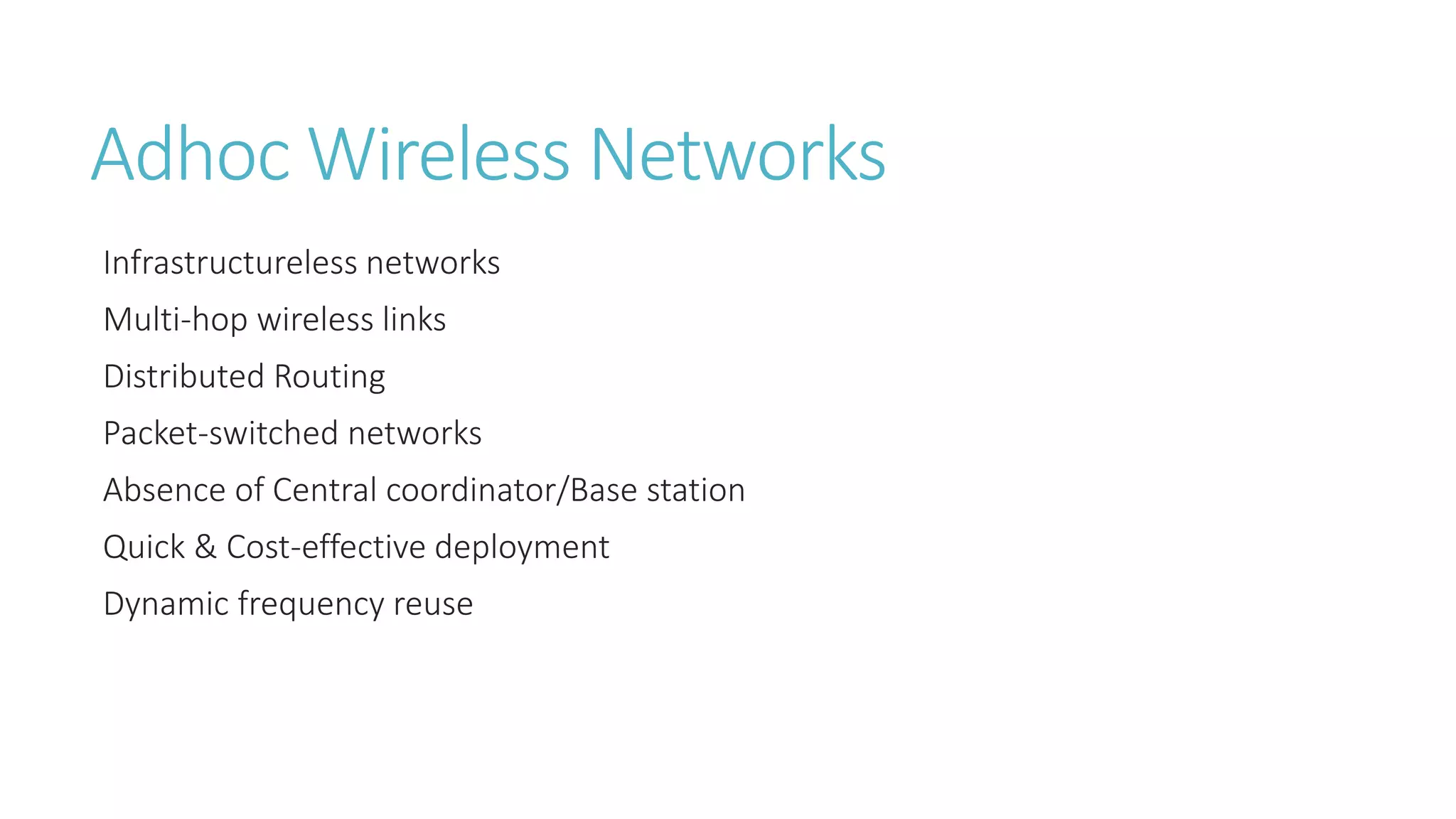 Difference between cellular and adhoc networks | PPTX