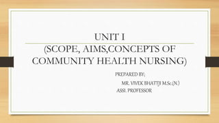 introduction to community health nursing | PPTX