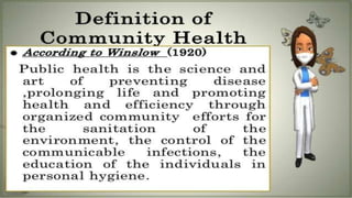 introduction to community health nursing | PPT