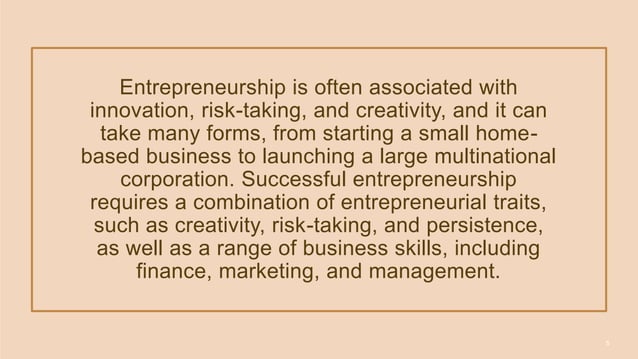 Fundamentals of Entrepreneurship | PPTX