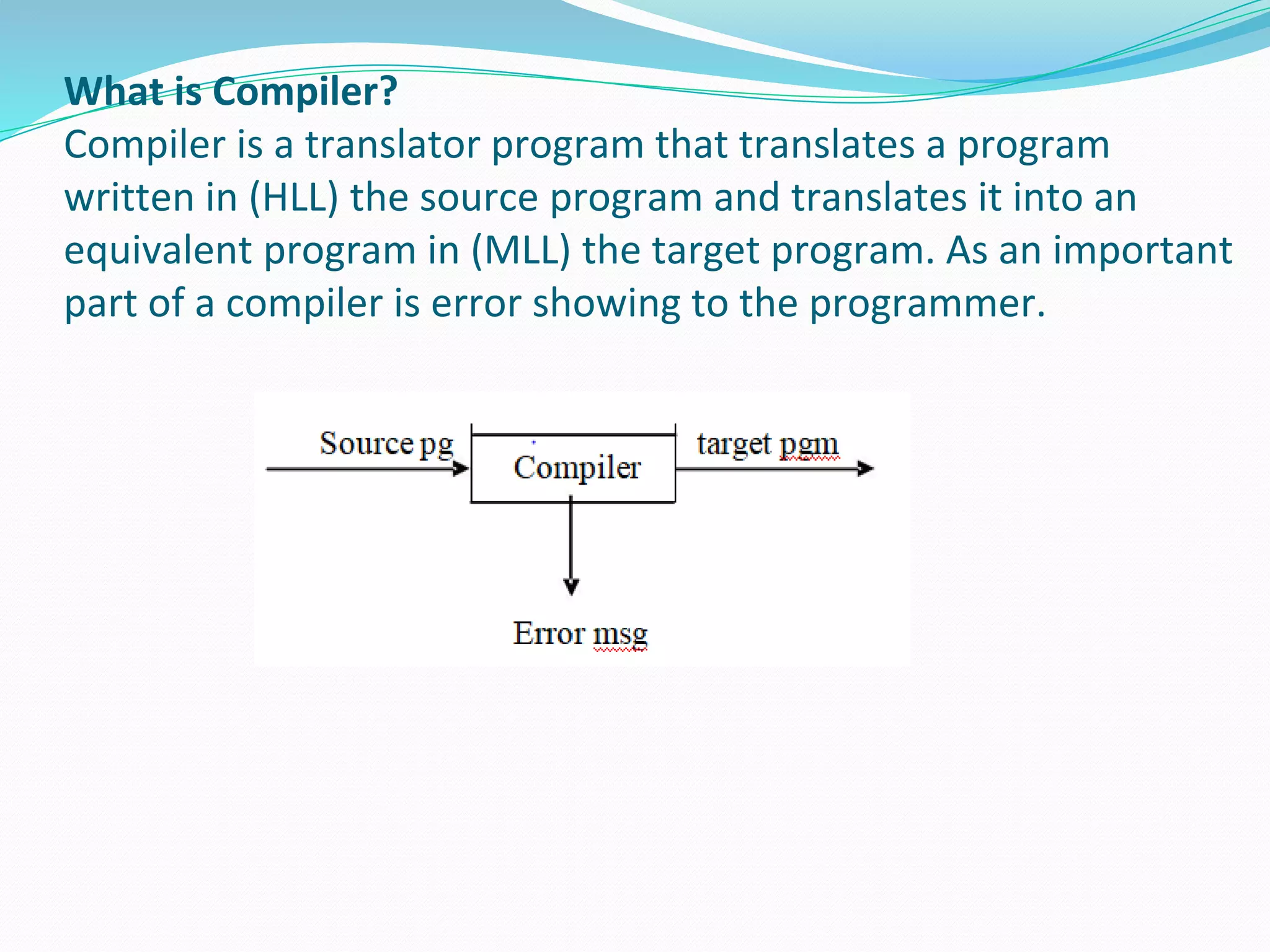 Introduction to Compilers | PPTX