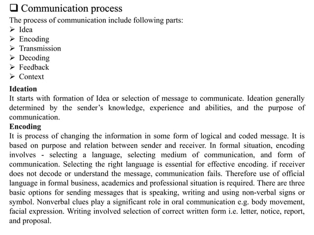 Communication Process, Barriers in communication | PPT