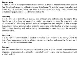 Communication Process, Barriers in communication | PPT