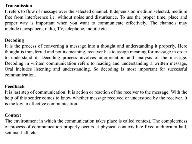 Communication Process, Barriers in communication | PPT