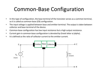 Basic fundamental concepts of Bipolar Junction Transistor | PPTX