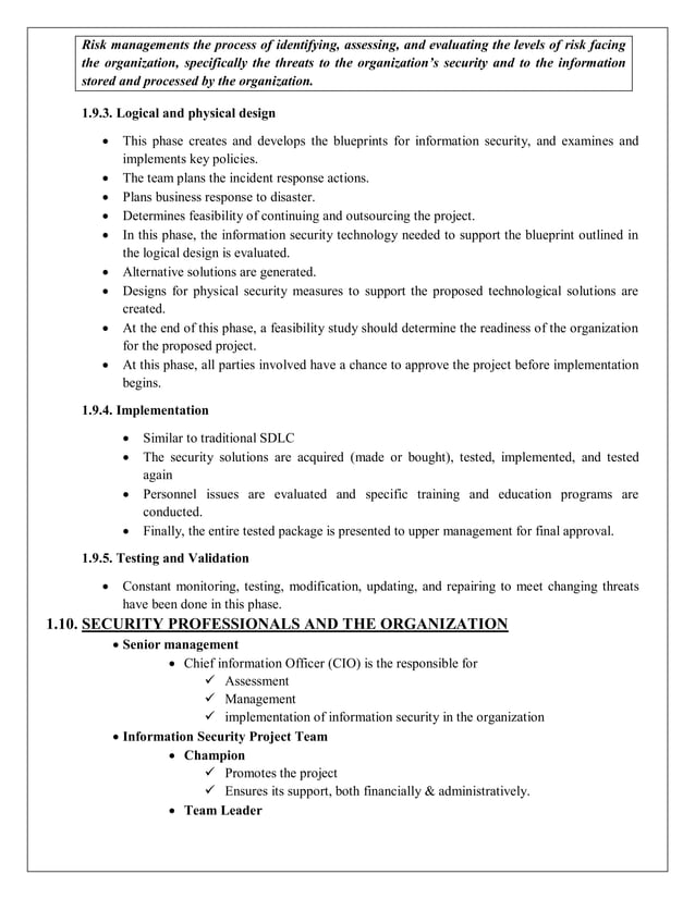 IT8073 _Information Security _UNIT I Full notes | PDF