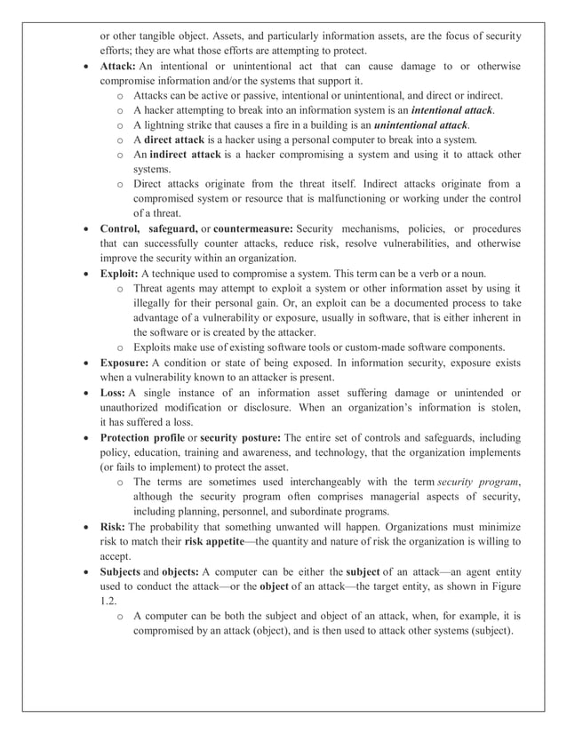 IT8073 _Information Security _UNIT I Full notes | PDF