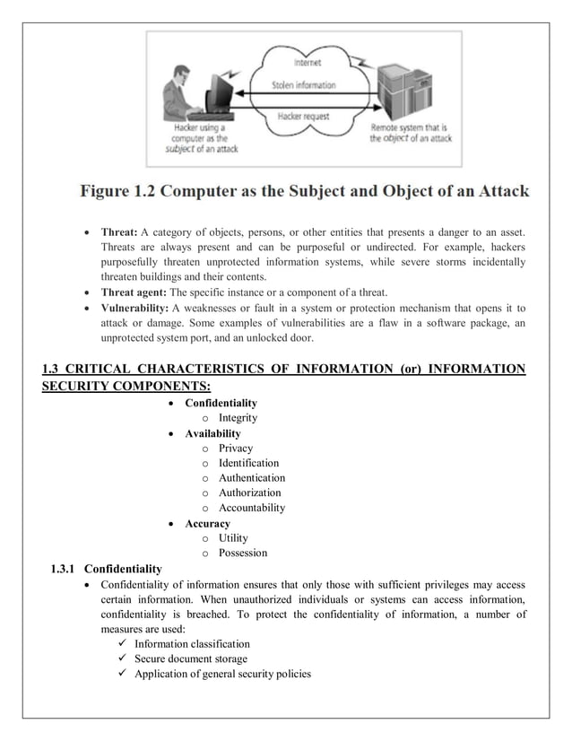 IT8073 _Information Security _UNIT I Full notes | PDF