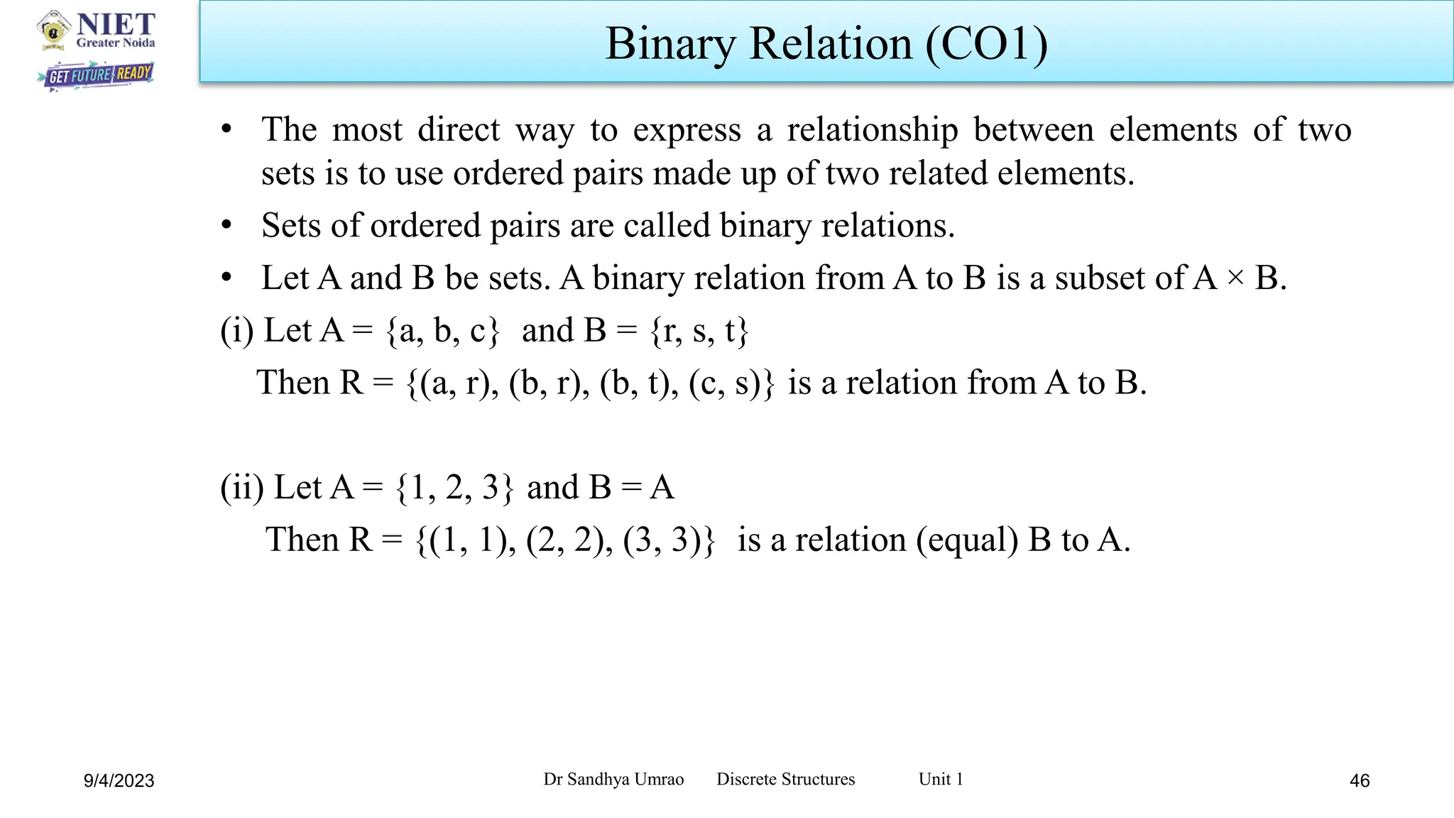 Set Theory, Relations,Functions (Discrete Structures) | PDF