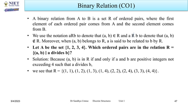 Set Theory, Relations,Functions (Discrete Structures) | PDF