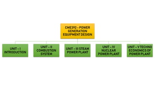 INTRODUCTION TO POWER GENERATION EQUIPMENT DESIGN | PPTX
