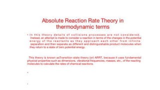 Chemical Kinetics and Catalysis -Absolute Reaction Rate Theory in ...