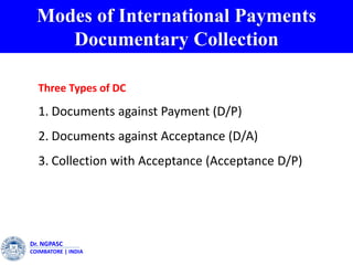 Export Import Finance, Mode of international Payments | PPTX