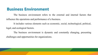 Business Environment, Features - Unit 1 | PPTX