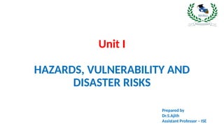 Hazards, Vulnerability andDisaster Risks | PPTX