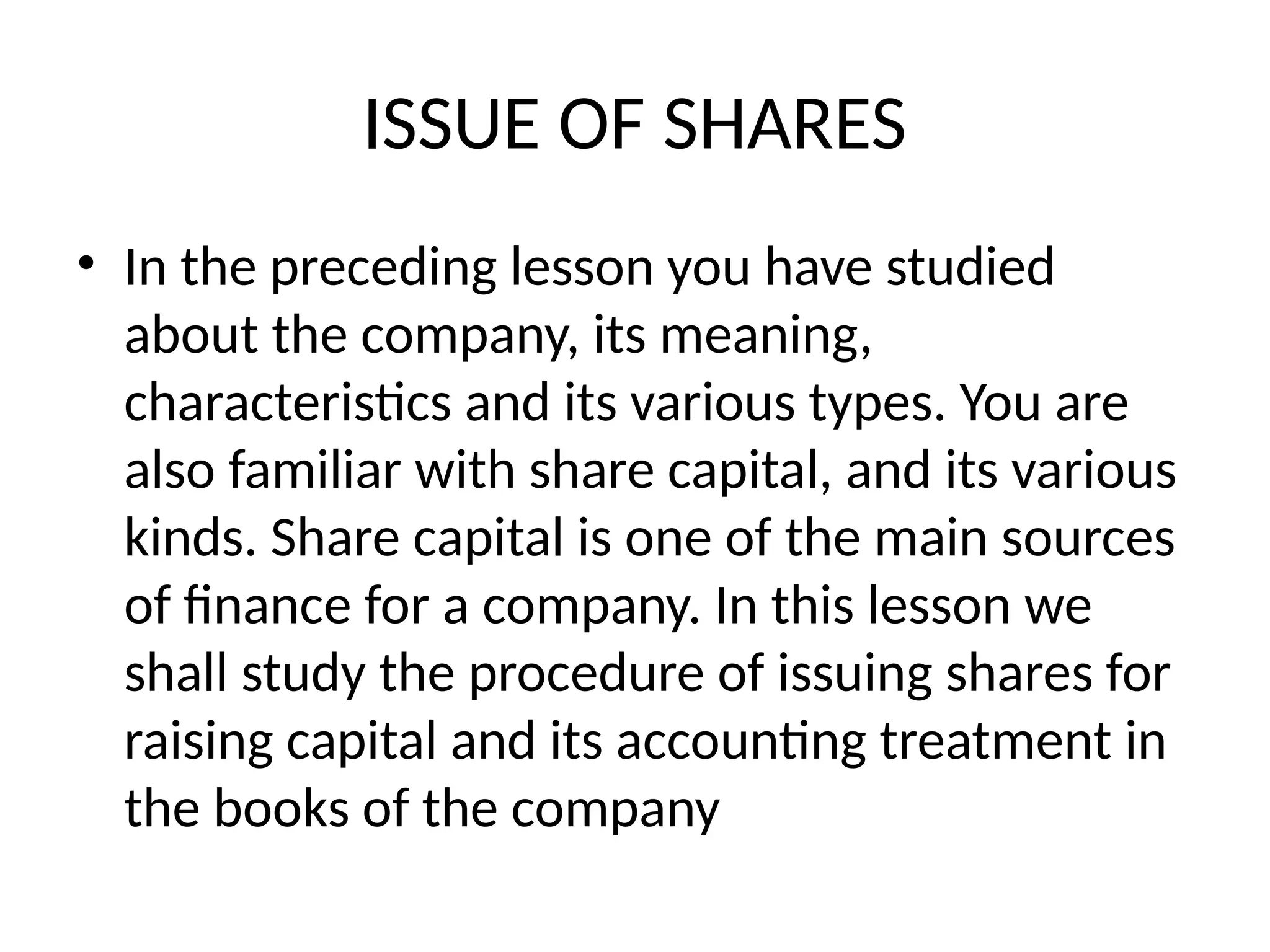 Corporate Accouning Issue of Shares unit I.pptx
