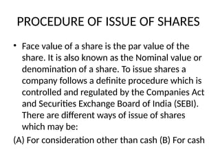 Corporate Accouning Issue of Shares unit I.pptx