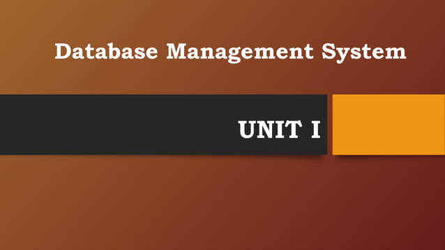 Introduction to Database Management Systems | PPT