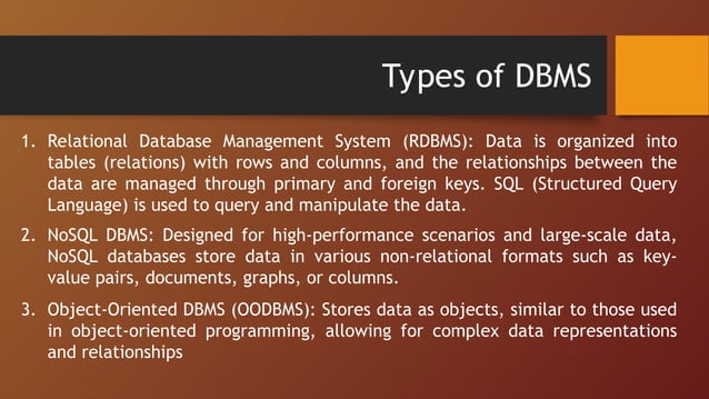 Introduction to Database Management Systems | PPT