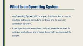 introduction to advanced operating systems | PPT