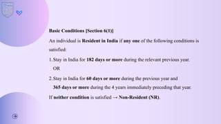Residential Status of the individual & Scope of Total Income | PPTX