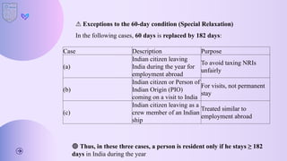 Residential Status of the individual & Scope of Total Income | PPTX