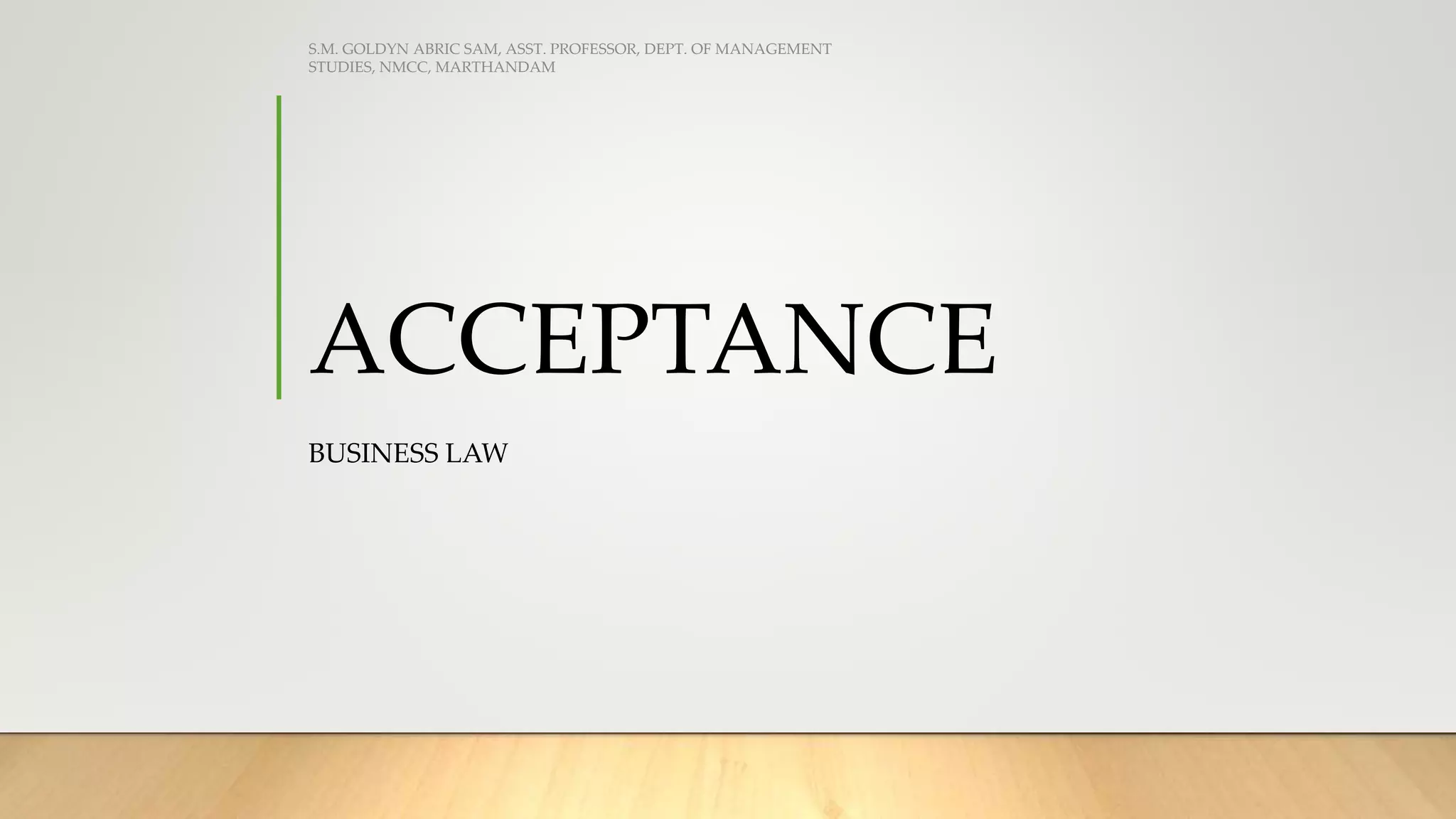 Acceptance | PPTX