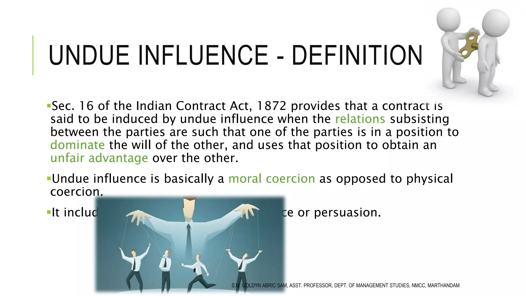 Undue Influence | PPTX