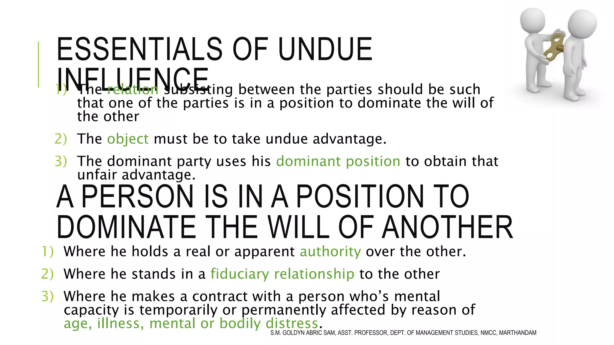 Undue Influence | PPTX | Law
