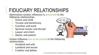 Undue Influence | PPTX