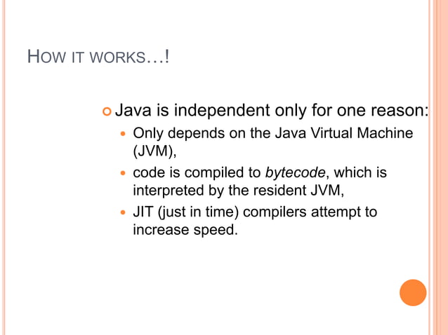 Unit I Advanced Java Programming Course | PPT | Programming Languages | Computing