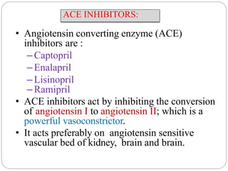 Anti hypertensive drugs- Unit I | PPTX
