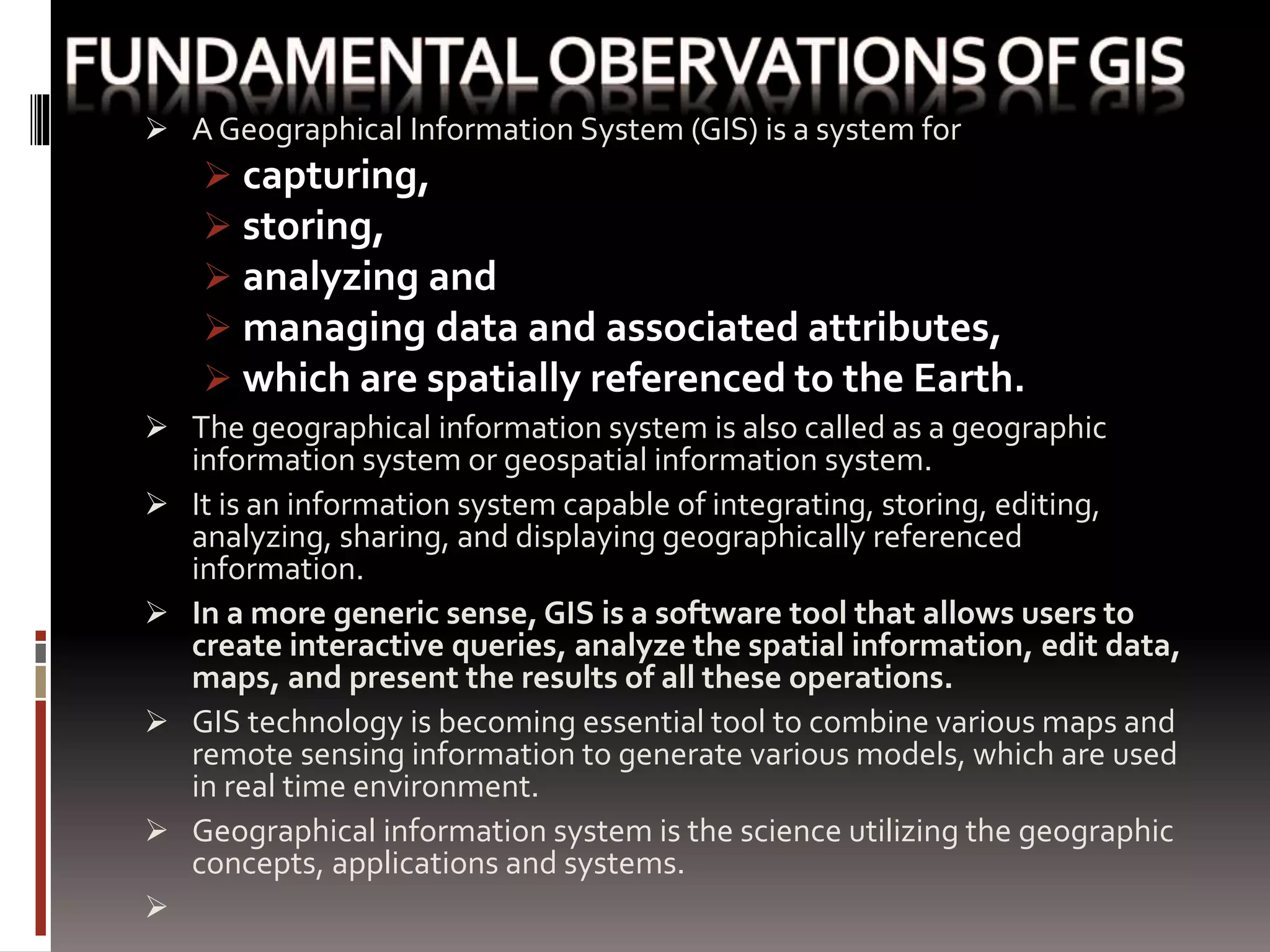 TYBSC IT PGIS Unit I Chapter I- Introduction to Geographic Information ...