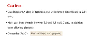 Unit i classification of steel and cast iron microstructure | PPTX
