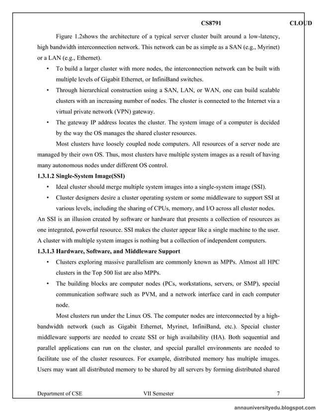 UNIT I -Cloud Computing (1).pdf | Cloud Computing | Internet