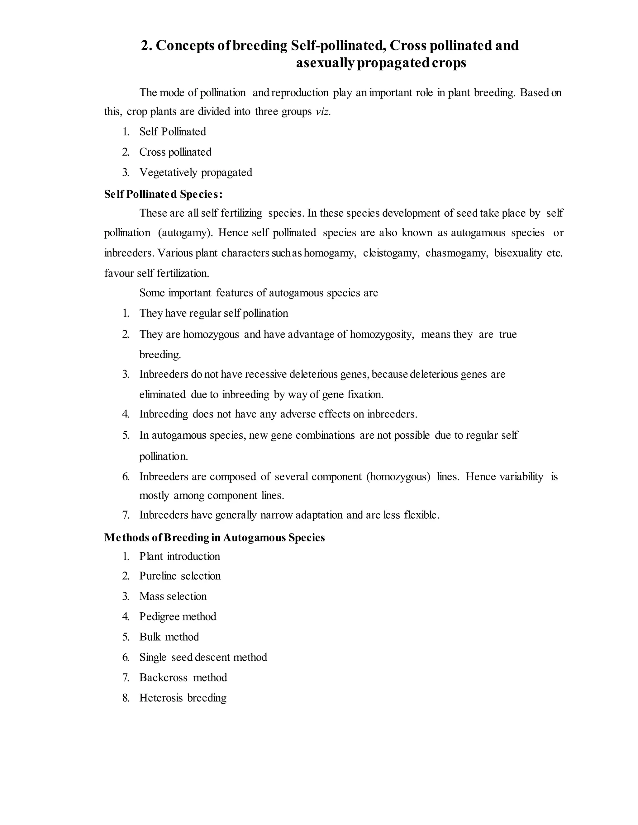 Unit i concepts of breeding(1) | DOCX