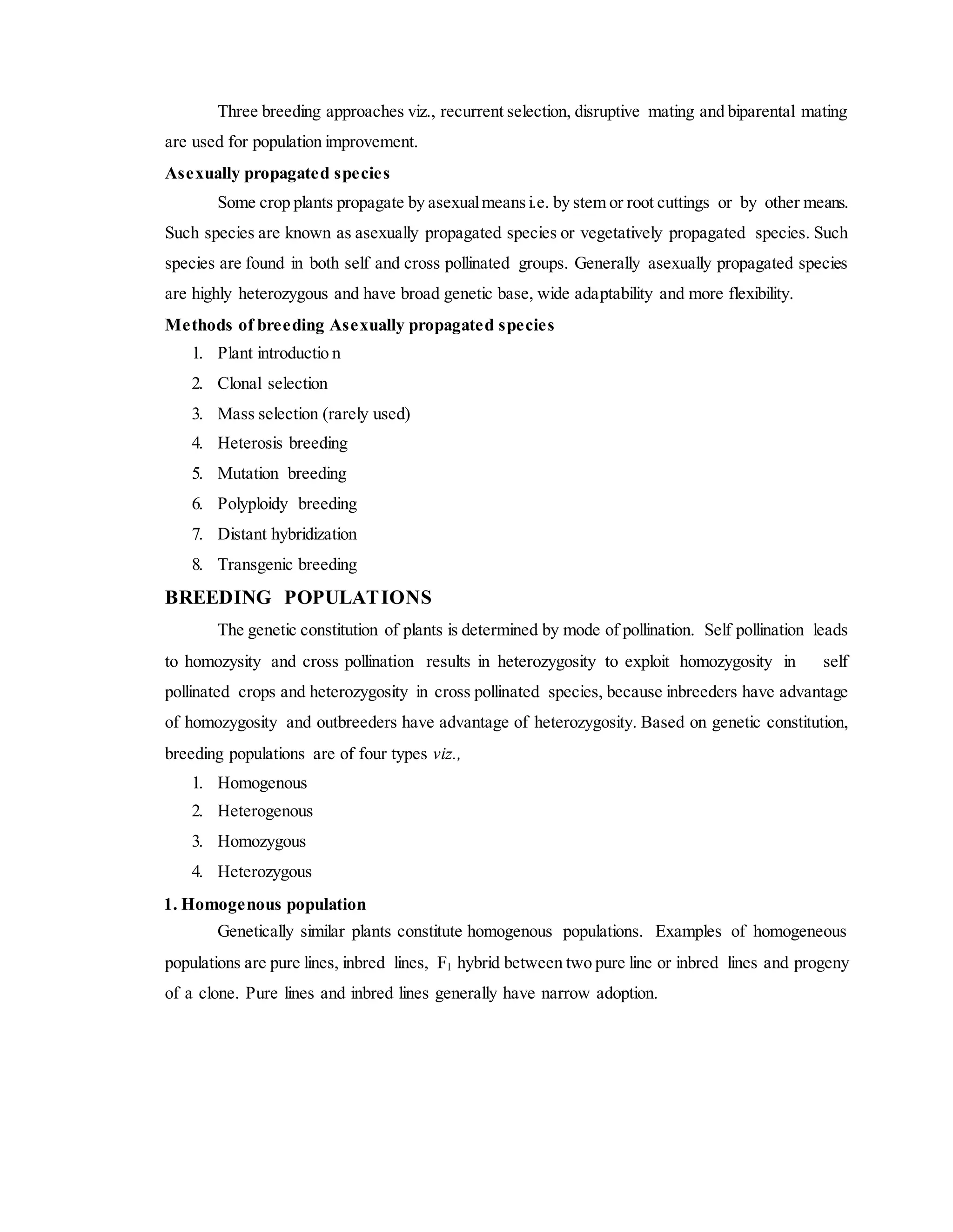 Unit i concepts of breeding(1) | DOCX