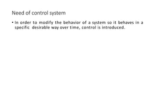 Control System Modeling case study with complete explanation | PPTX